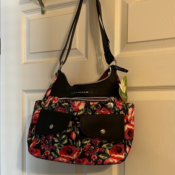 Lily Bloom | Bags | Nwt Lily Bloom Floral Black Shoulder Bag | Poshmark